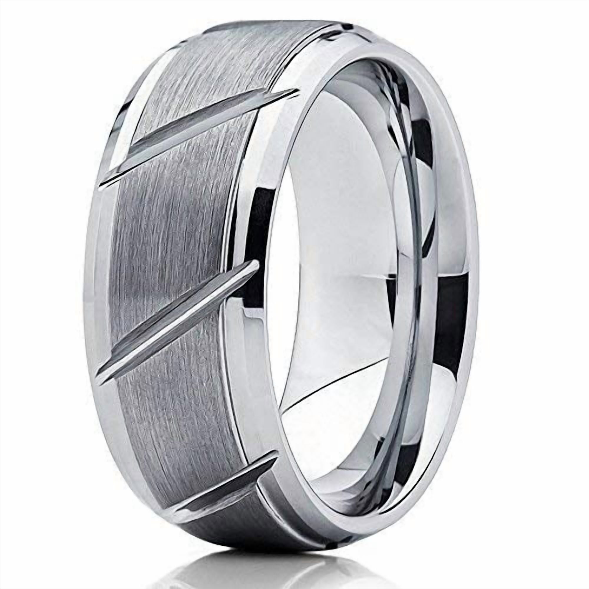 Silly Kings Jewelry 9mm Tungsten Wedding Band Men and Women Tungsten ...