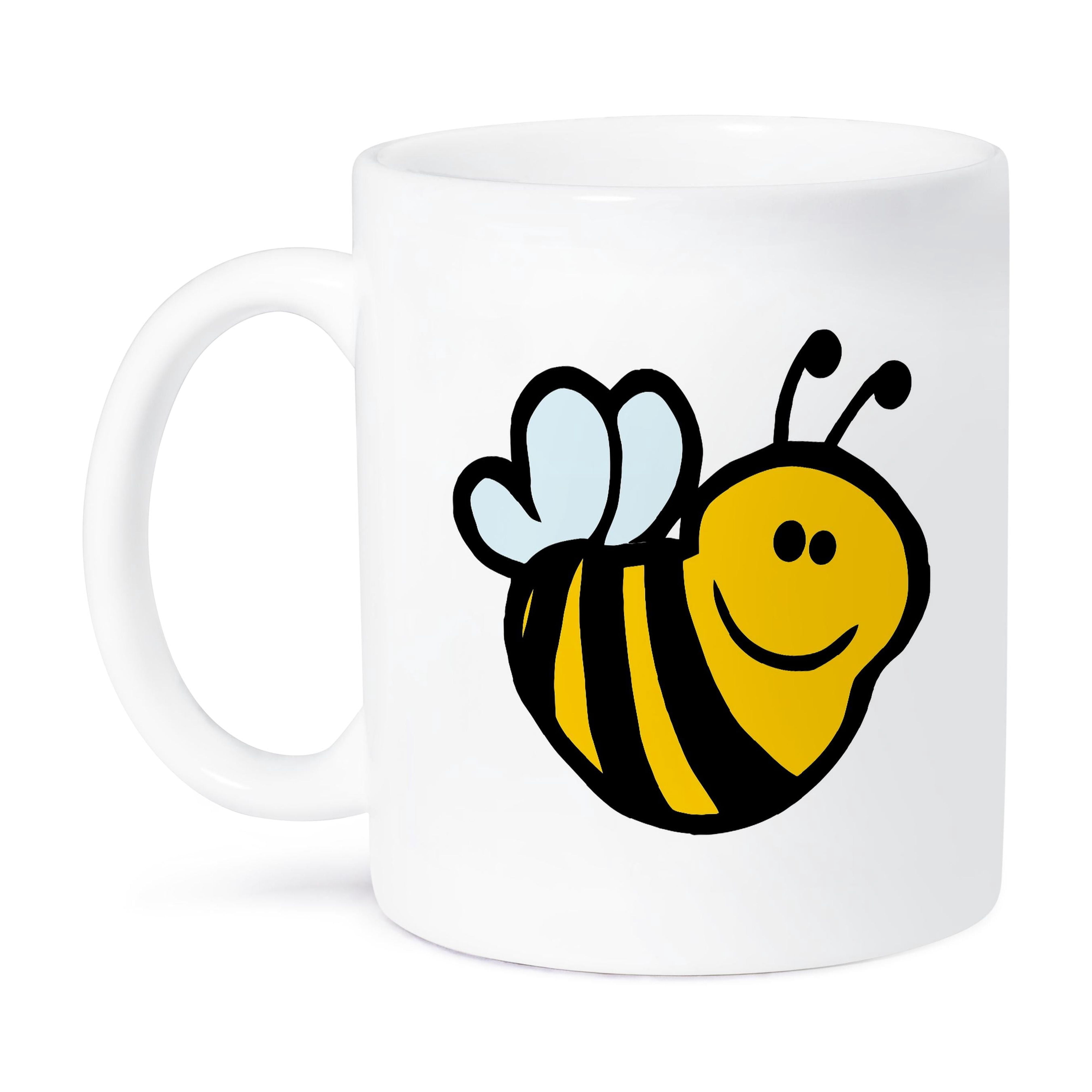 3dRose, Silly Little Bumble Bee Smiling Cartoon Character, 15oz Mug ...