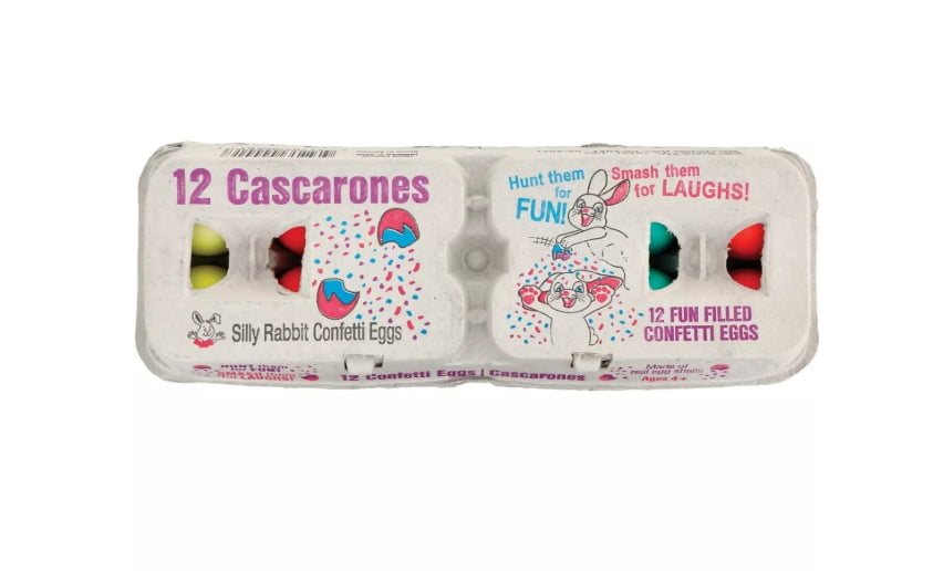 Silly Rabbit Cascarones Confetti Filled Eggs - Pack of 6 - Total 72 ...