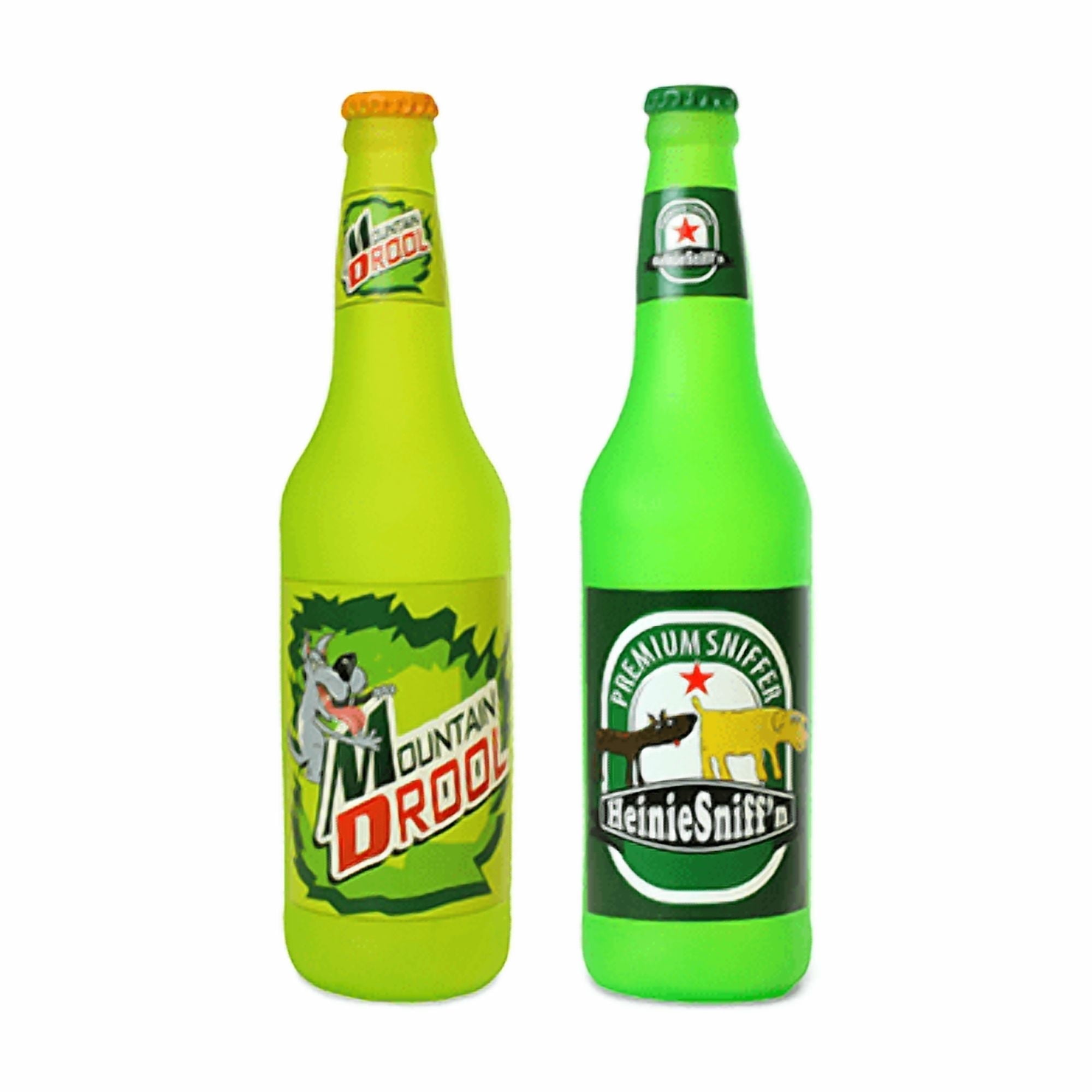 Silly Squeakers Beer Bottle Heinie Sniffn and Mountain Drool Durable ...