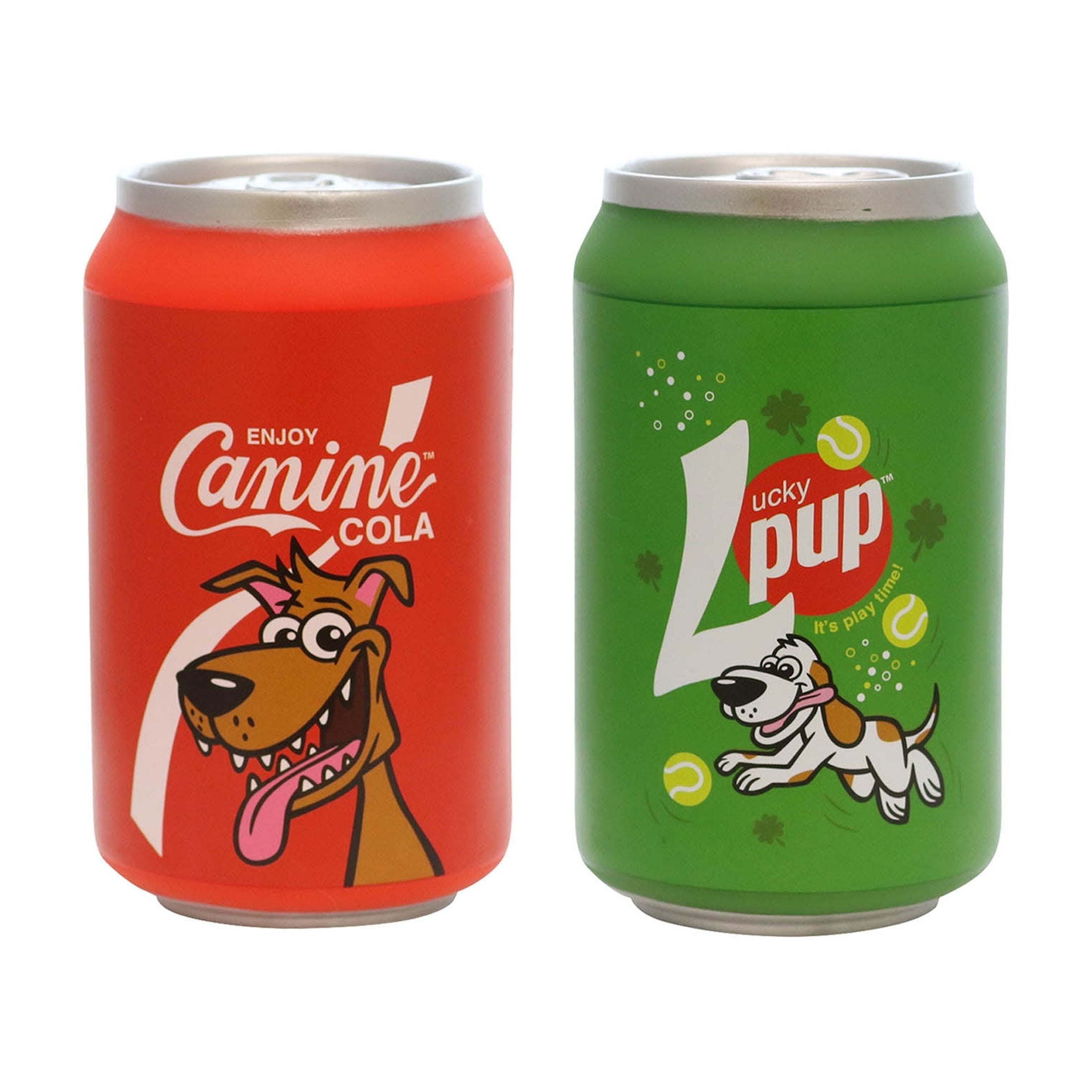 Silly Squeaker Soda Can Durable Squeaky Vinyl Combo 2 Pack Dog Toy ...