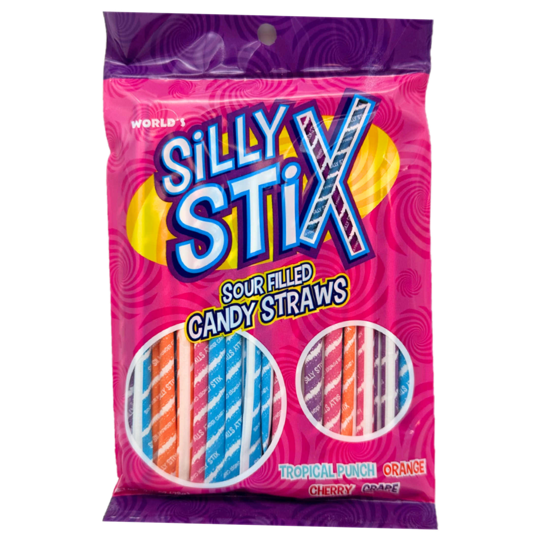 Silly Stix Sour Filled Powder Candy Straws, 2.75 oz - Walmart.com