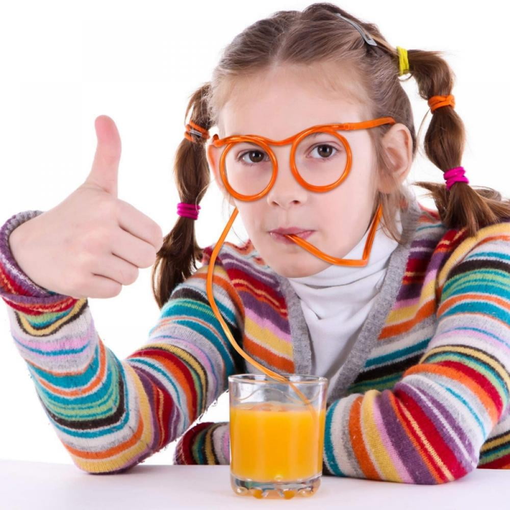 Silly Straw Glasses Eyeglasses Straws Eyeglasses Crazy Fun Loop Straws ...