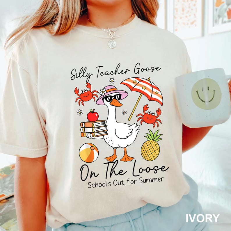 Silly Teacher Goose On The Loose T-Shirt, Summer Teacher T-Shirt ...