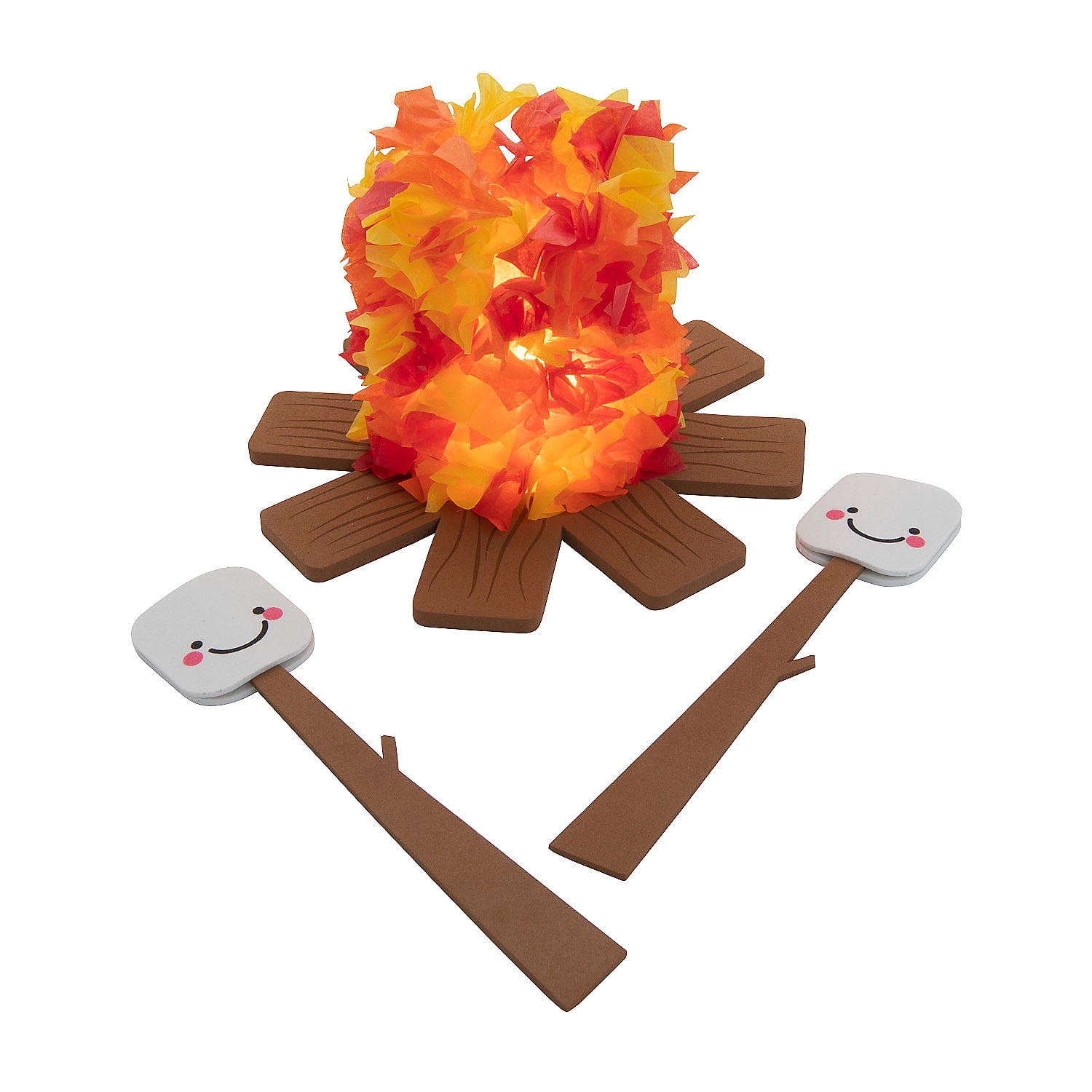 Silly Tissue Paper Campfire Craft Kit - Makes 6 - Walmart.com