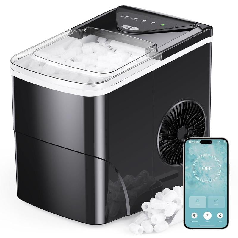 Silonn Ice Maker Countertop, Portable Ice Machine with Carry Handle ...