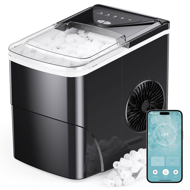 Silonn Ice Maker Countertop, Portable Ice Machine with Carry Handle ...