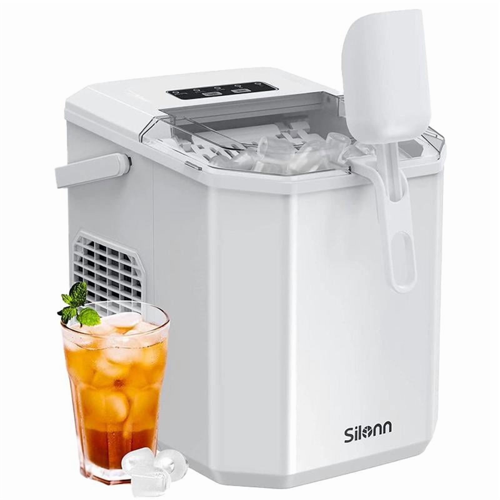 Silonn Ice Maker Countertop, Portable Ice Machine with Carry Handle ...