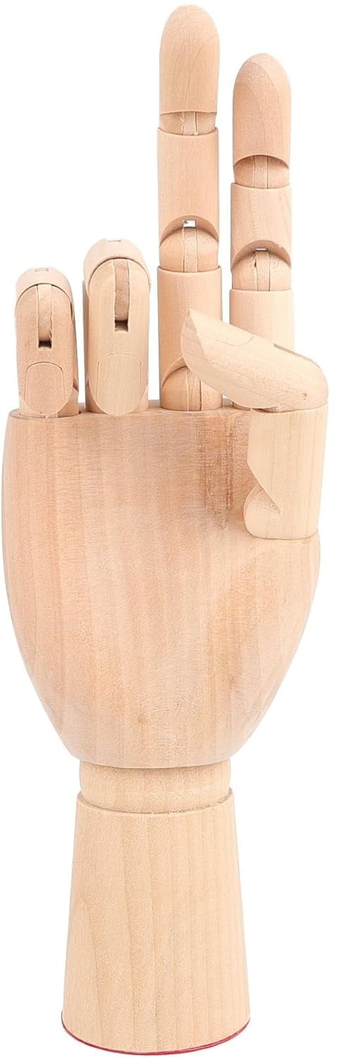 Siloon, 1 Pack 10" Wood Hand Model Wooden Right Artist Mannequin for ...