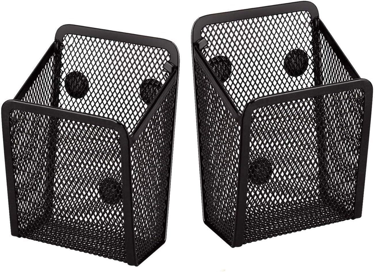 Siloon 2 Pack Magnetic Pencil Holder, Magnetic Marker Holder, Mesh ...