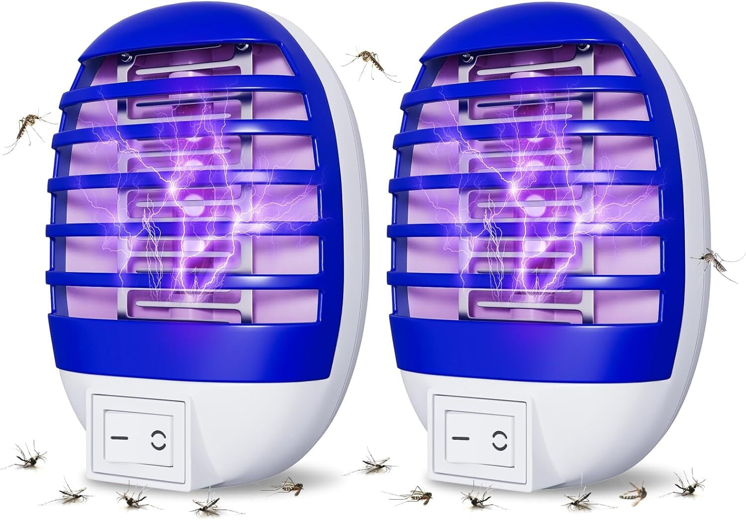 Siloon Indoor Insect Killer Zapper, White and Blue, 2 Count - Walmart.com
