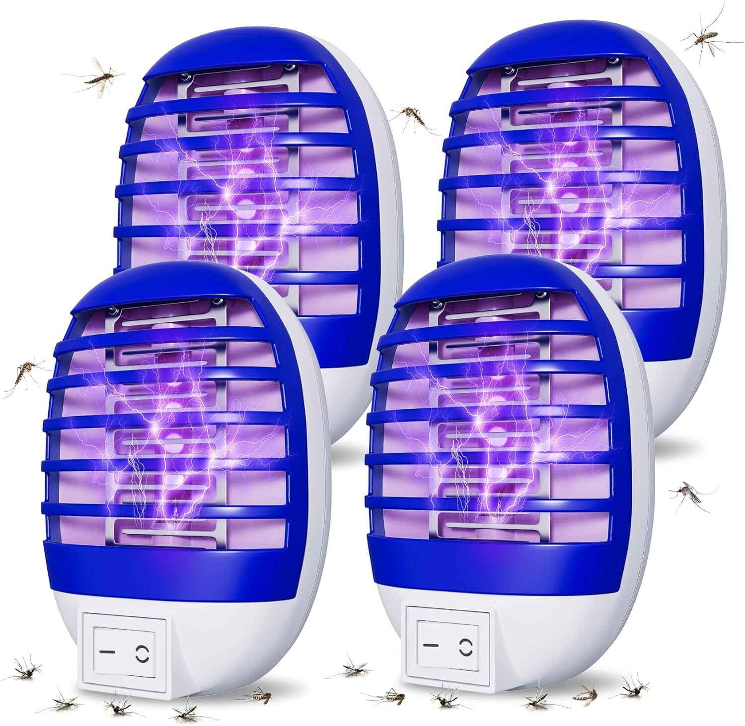Siloon 4 Pack Plug in Bug Zapper Indoor Mosquito Zapper,Fly Zapper ...