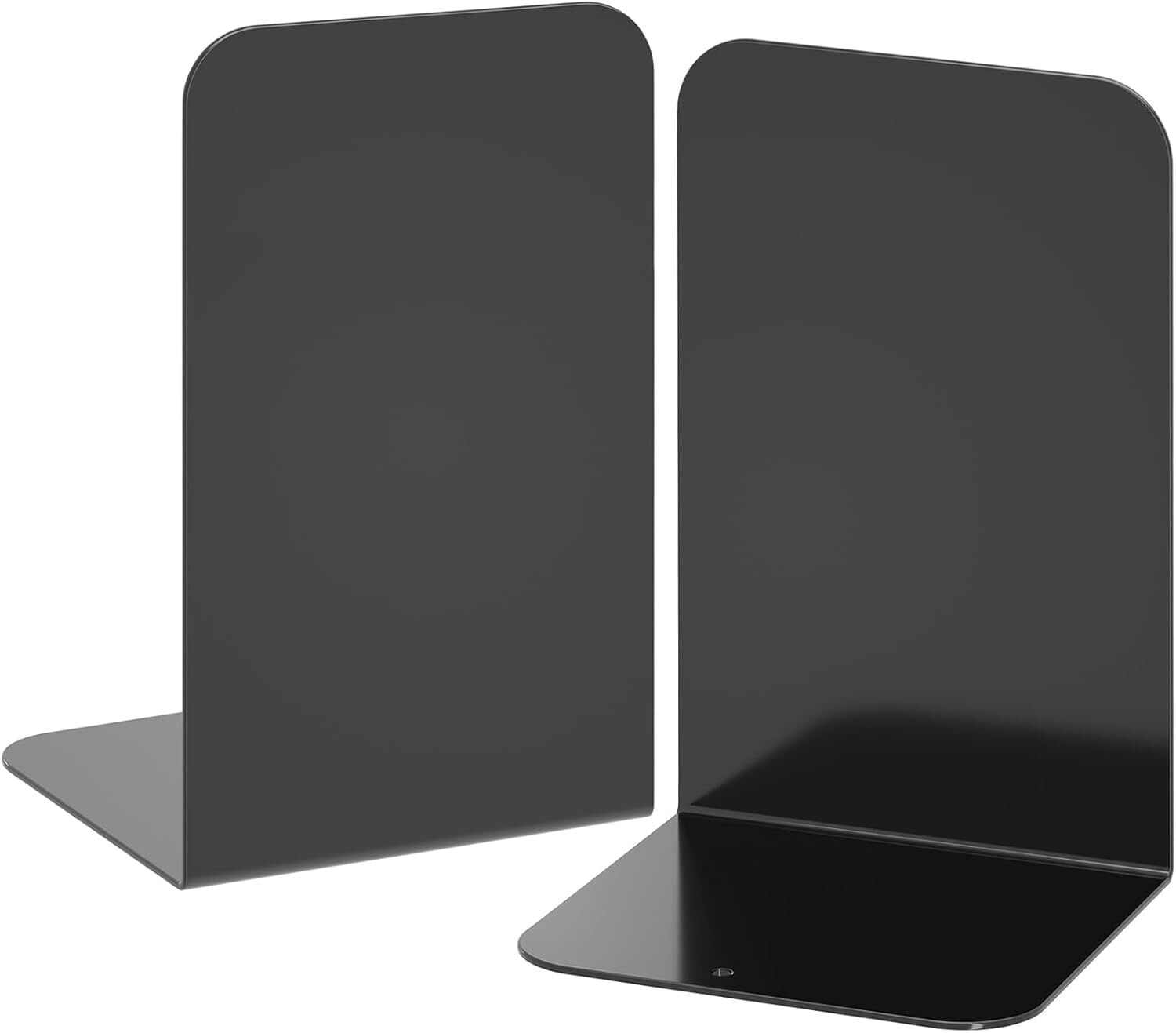 Siloon Bookends 1 Pair, Black Metal Book Ends, Bookends for Shelves ...