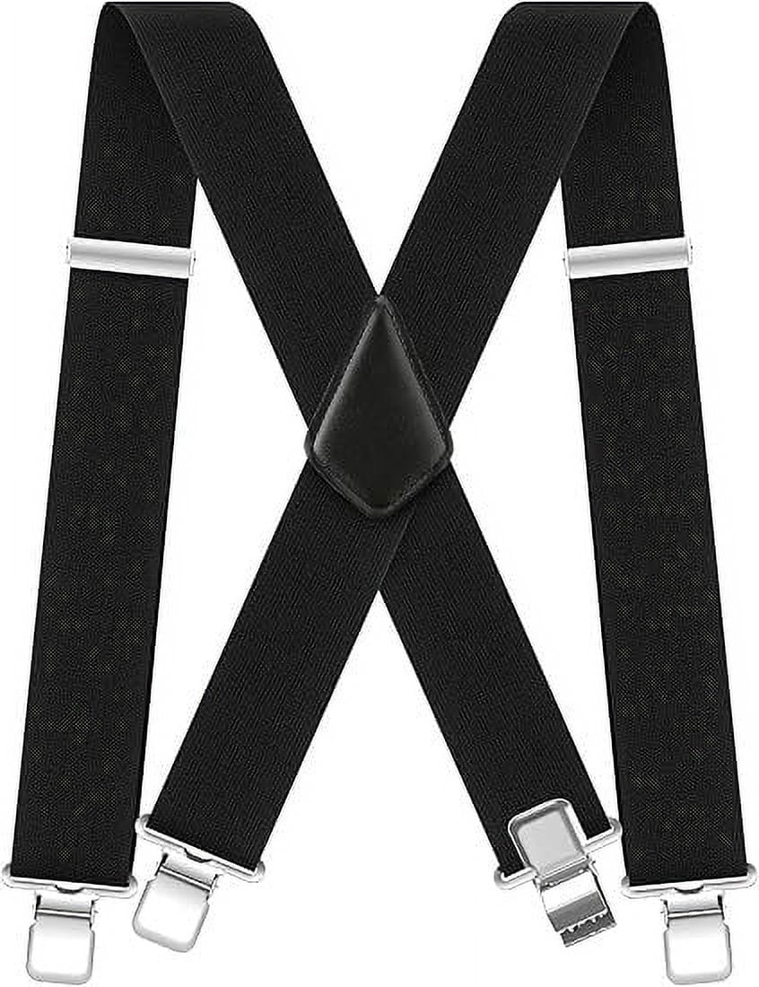 Siloon CLASSIC Mens Heavy-Duty Suspender: 2-Inch Wide, Sturdy Clips, X ...