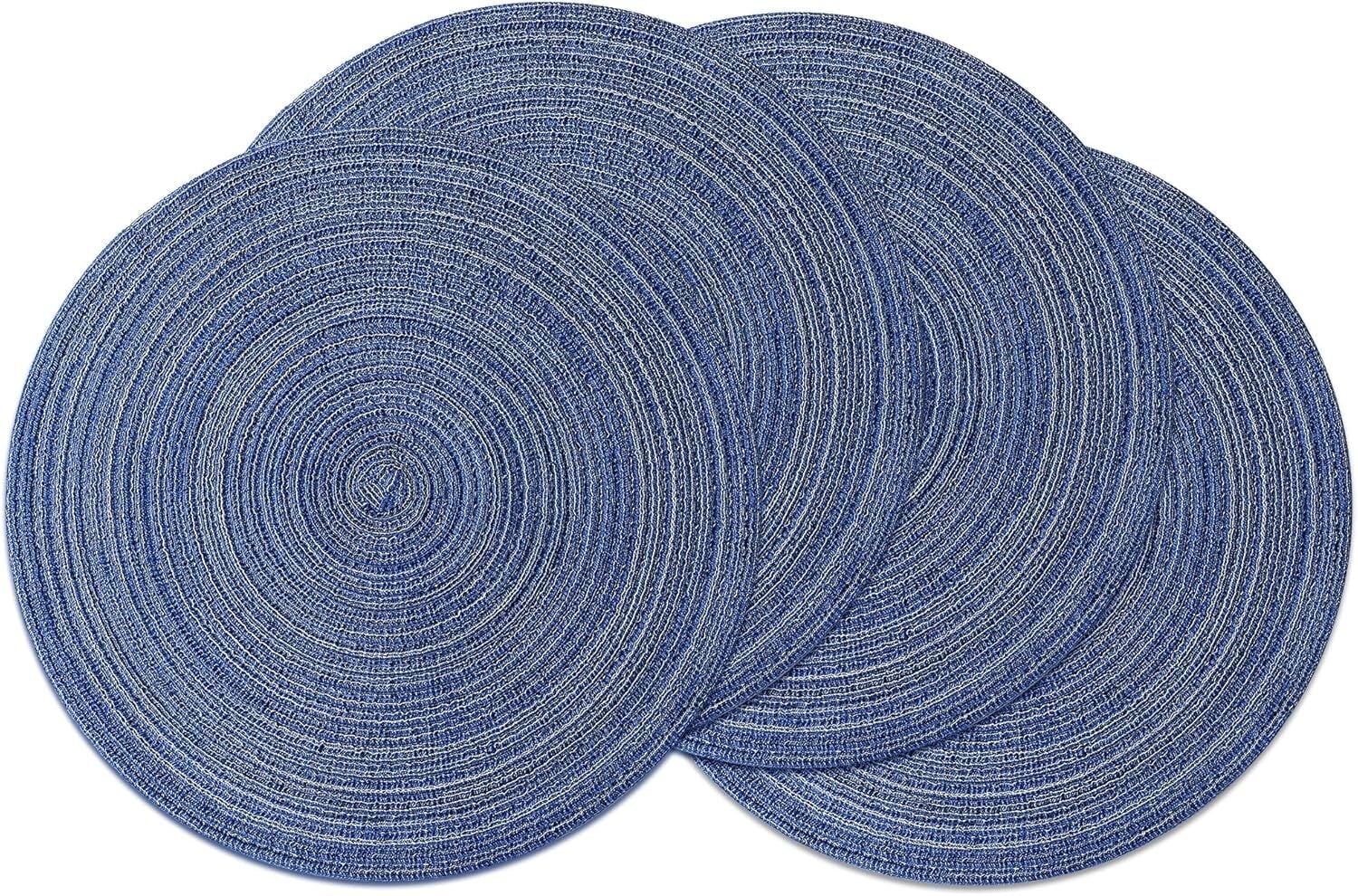 Siloon Round Placemats Heat and Slip Resistant Cotton Table Mats ...