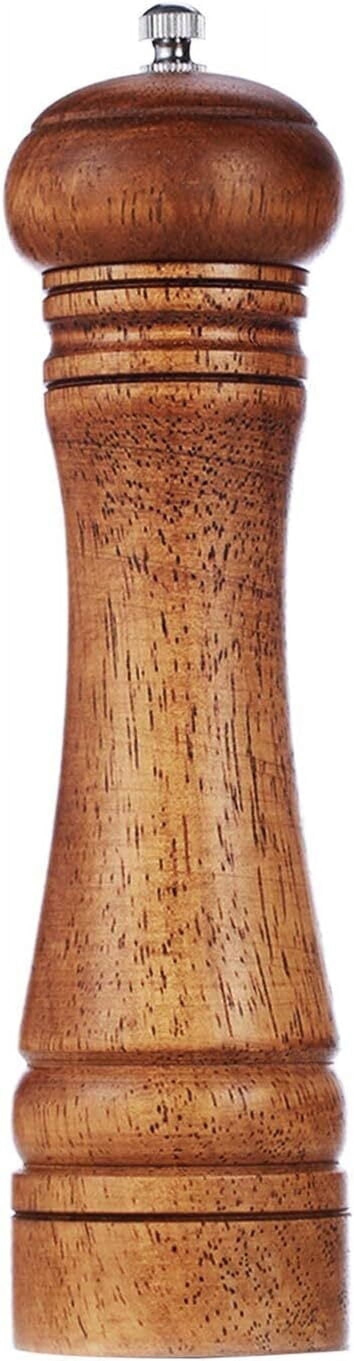 Siloon Wood Pepper Grinder Pepper Mill,Adjustable Coarseness 8 Inch ...