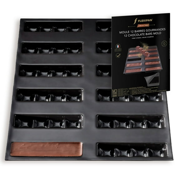 Silpat Flexipan 12 Chocolate Granola Bars Premium Silicone Baking Pan ...