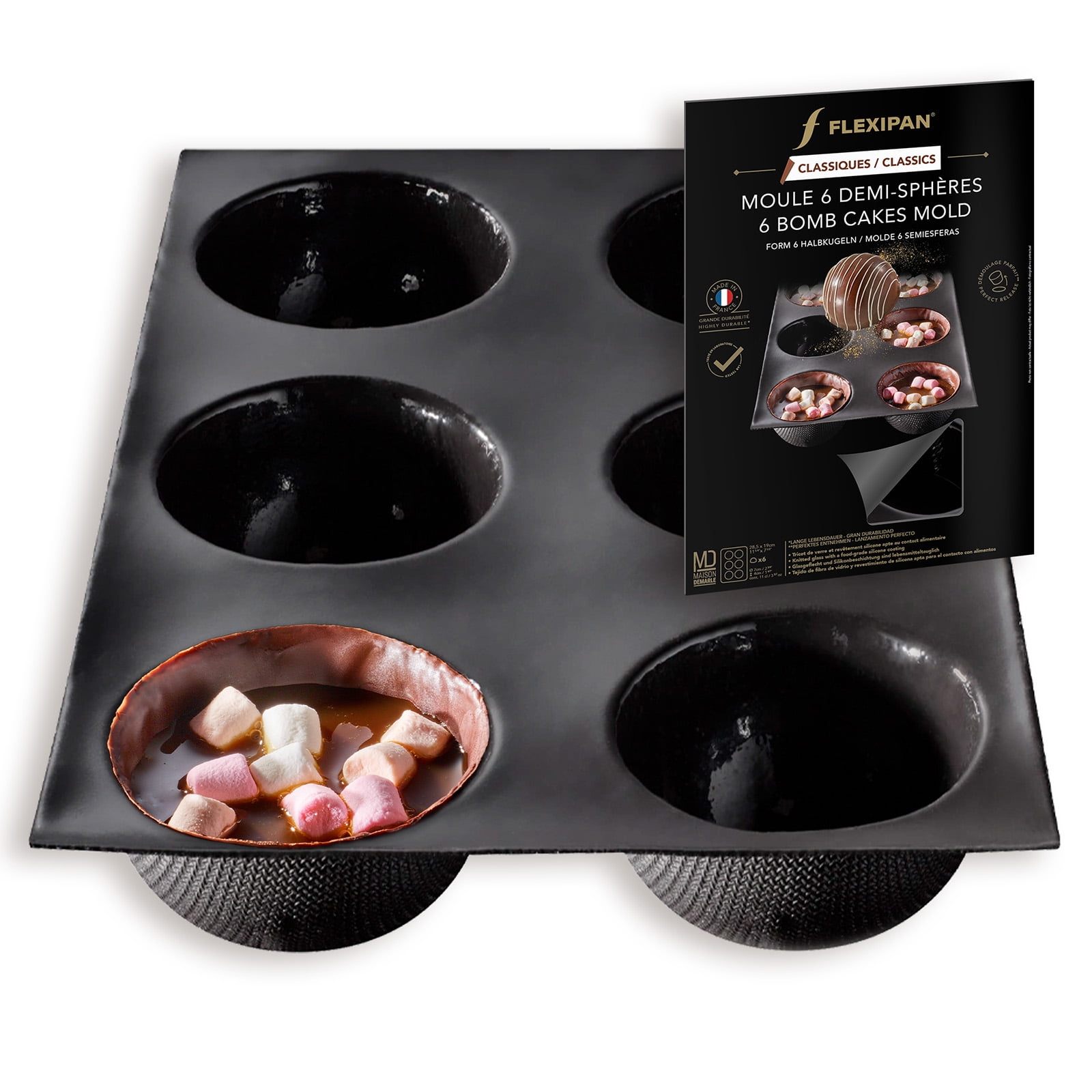 Silpat Flexipan 6 Bomb Cakes Premium Silicone Baking Pan - Walmart.com