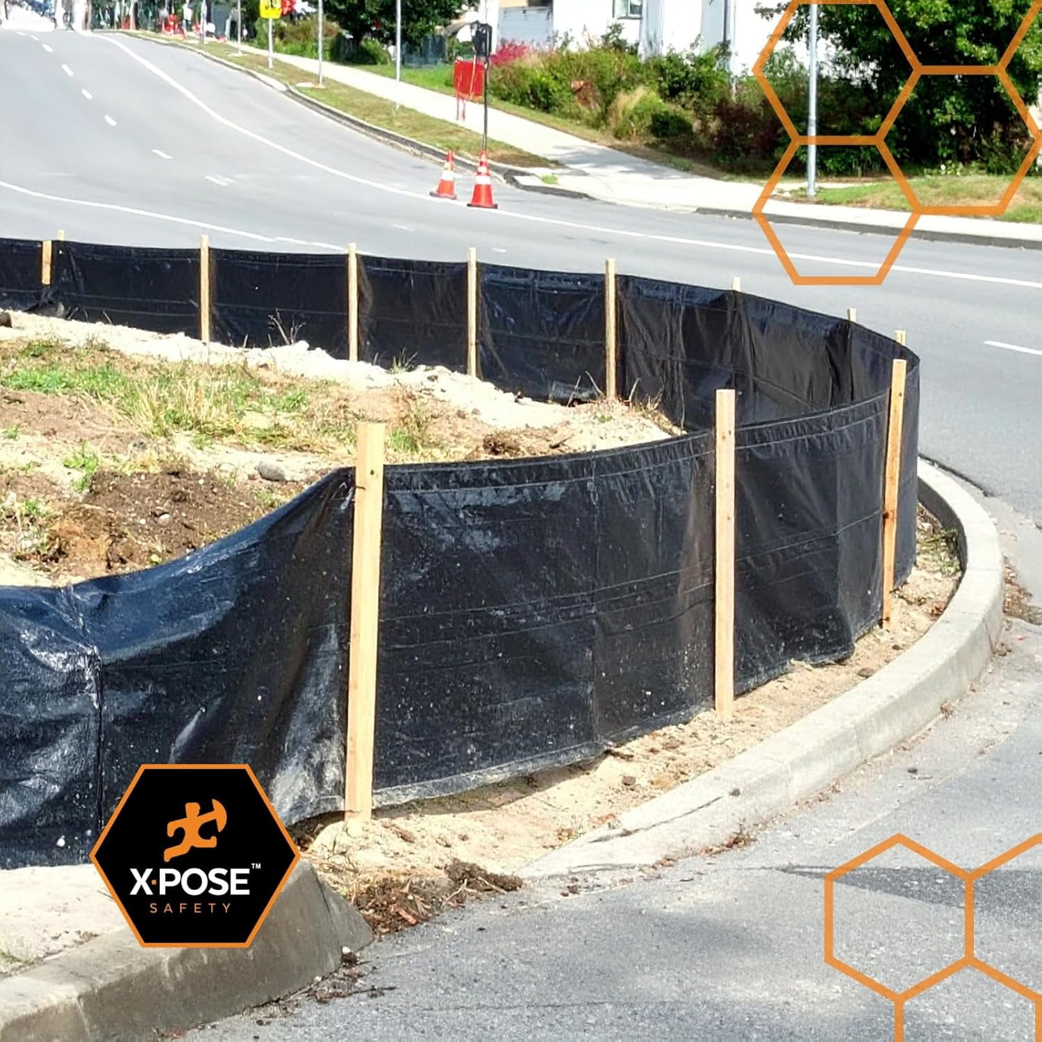 Silt Fence 3' x 100' with 11 Stakes – Heavy Duty Erosion Barrier ...