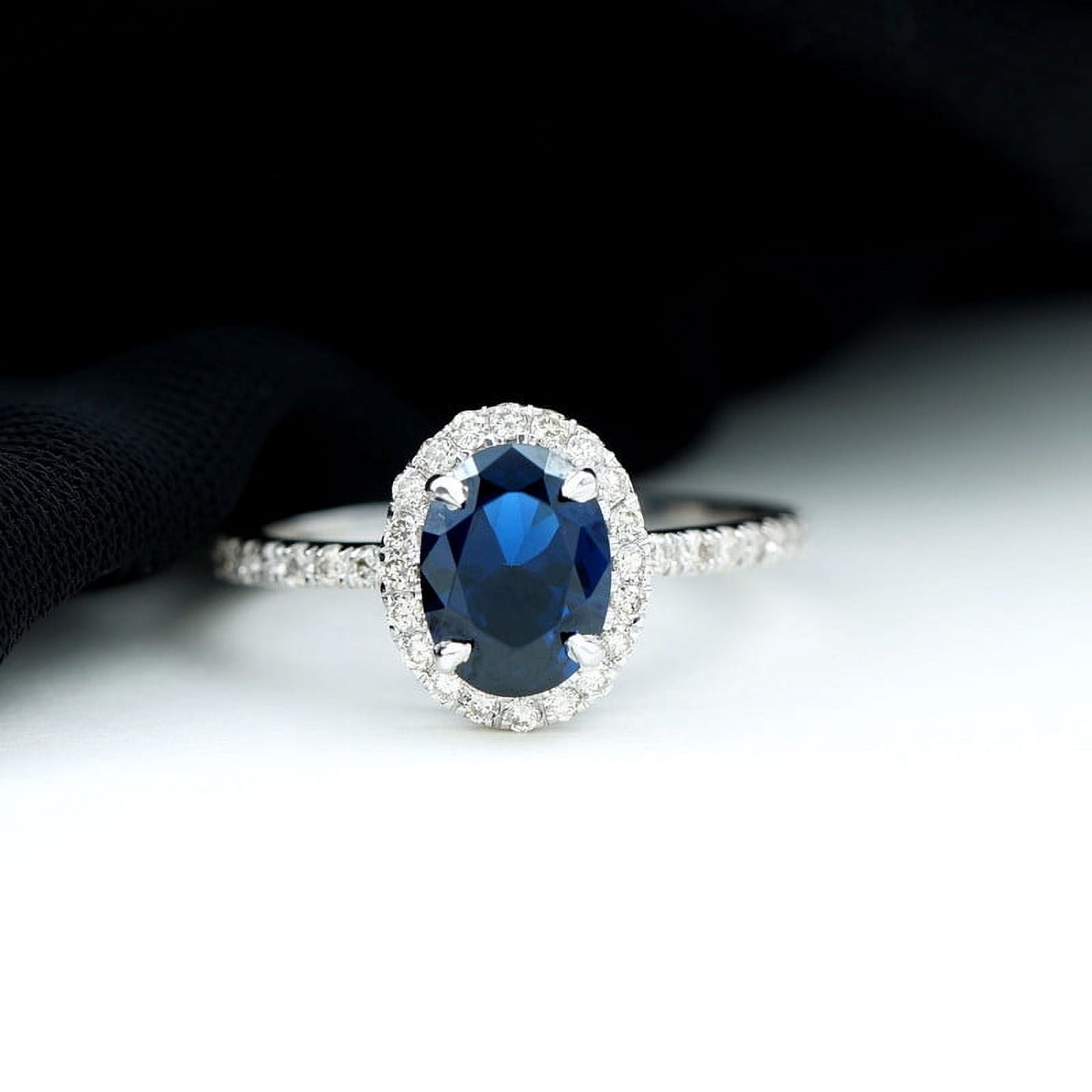 Silvago Jewel 14K White Gold Over Wedding Rings - 1.9 Ct Oval Cut ...