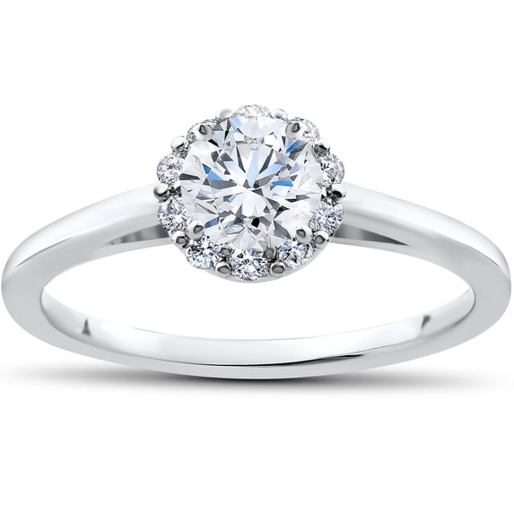 Silvago Jewel Round Cut Excellent 1.7 Ct Diamond Ring For Women's - 14K ...