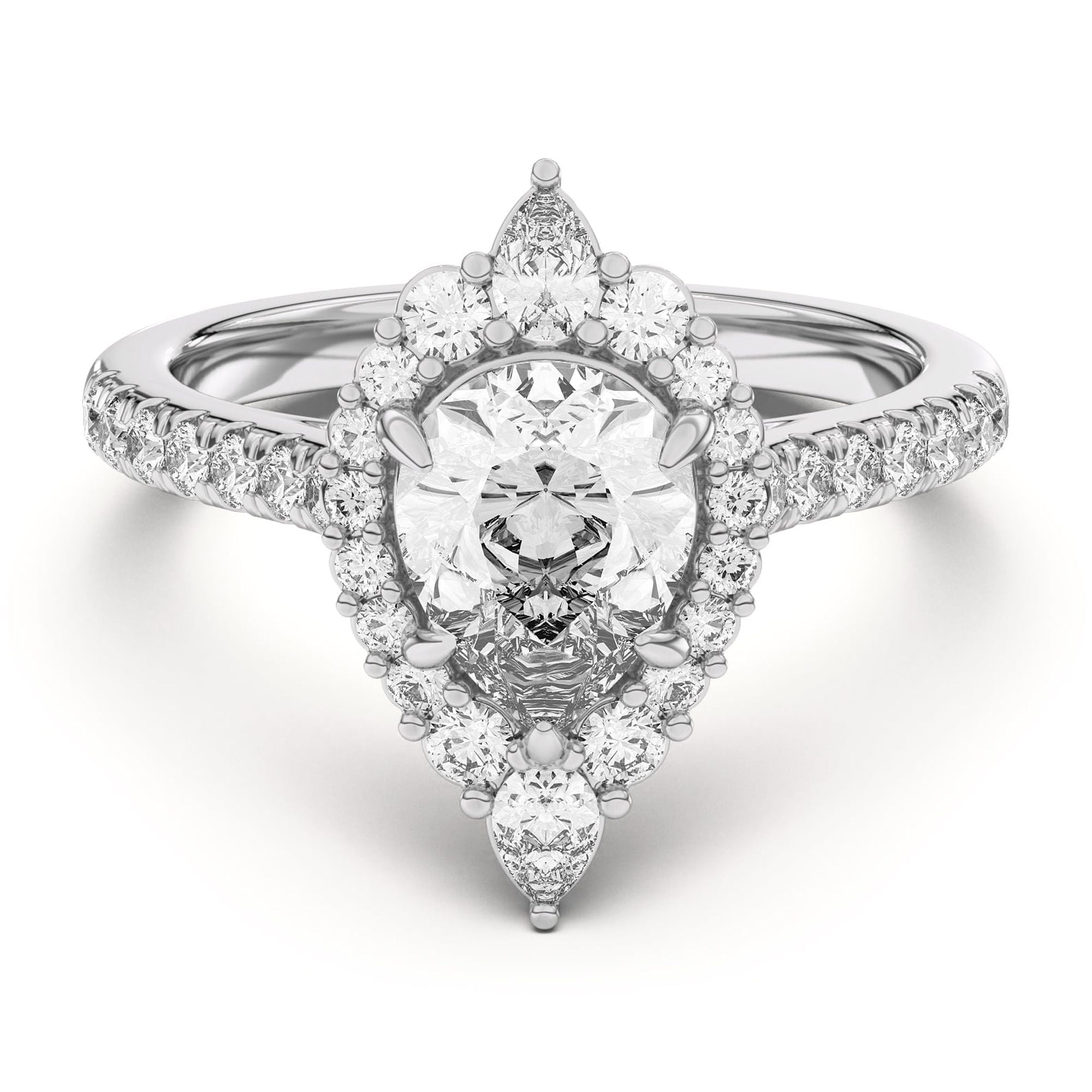 Silvago Jewelry 1.49 Ct Pear Cut Moissanite Solitaire Ring - Engagement ...