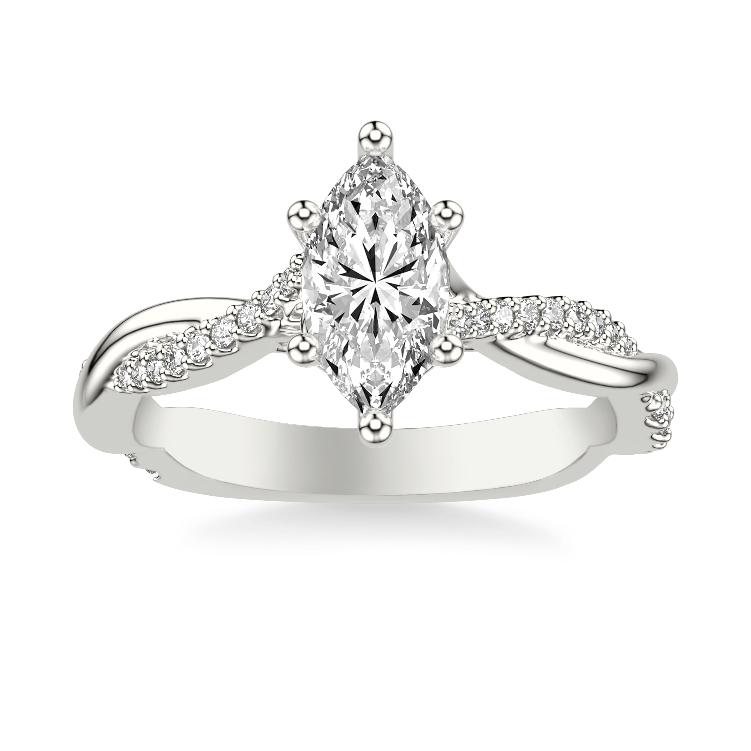 Silvago Jewelry 1.7 Ct Marquise Cut Moissanite Engagement Ring - Lab ...