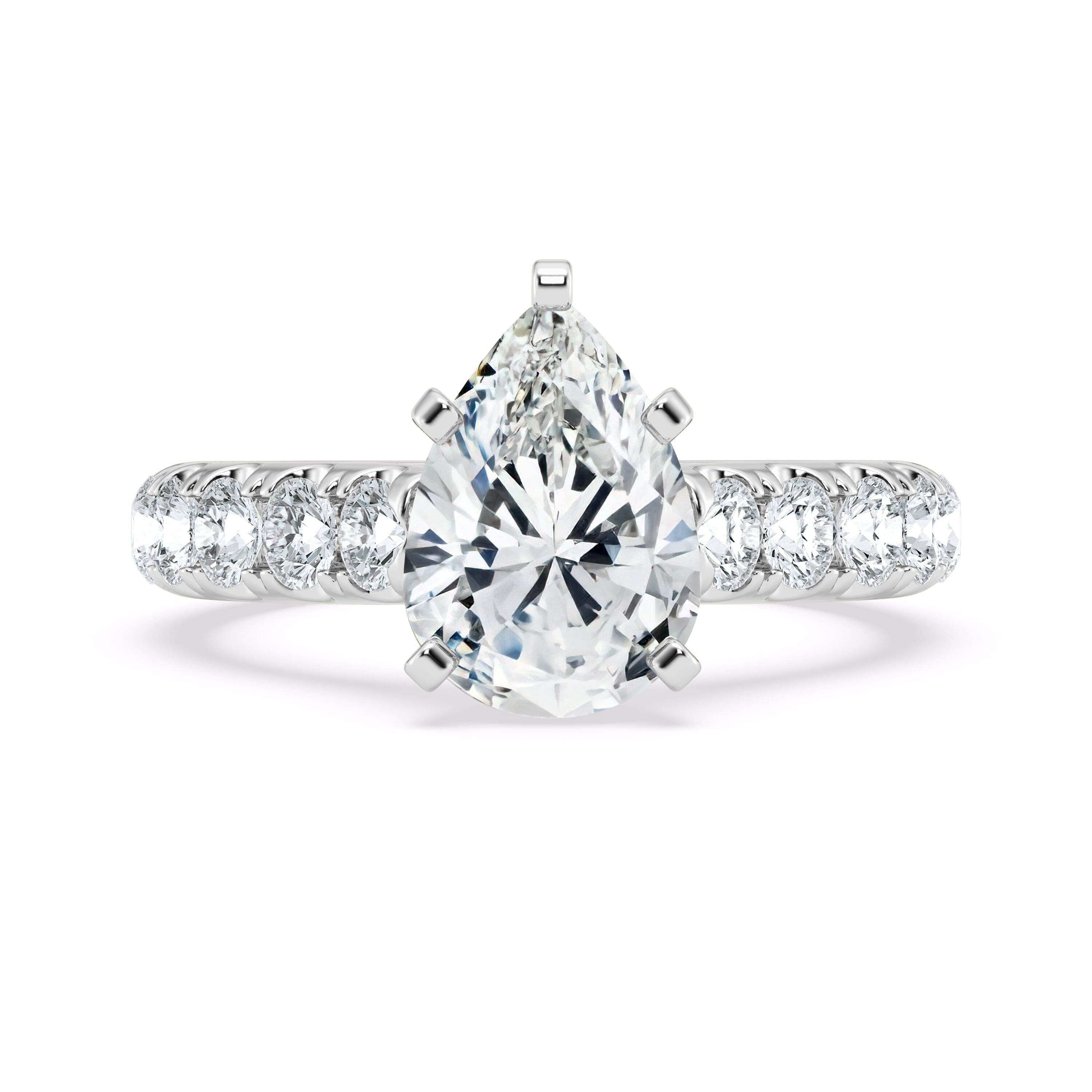 Silvago Jewelry 1.81 Ct Pear Cut Moissanite Engagement Ring - Hidden ...