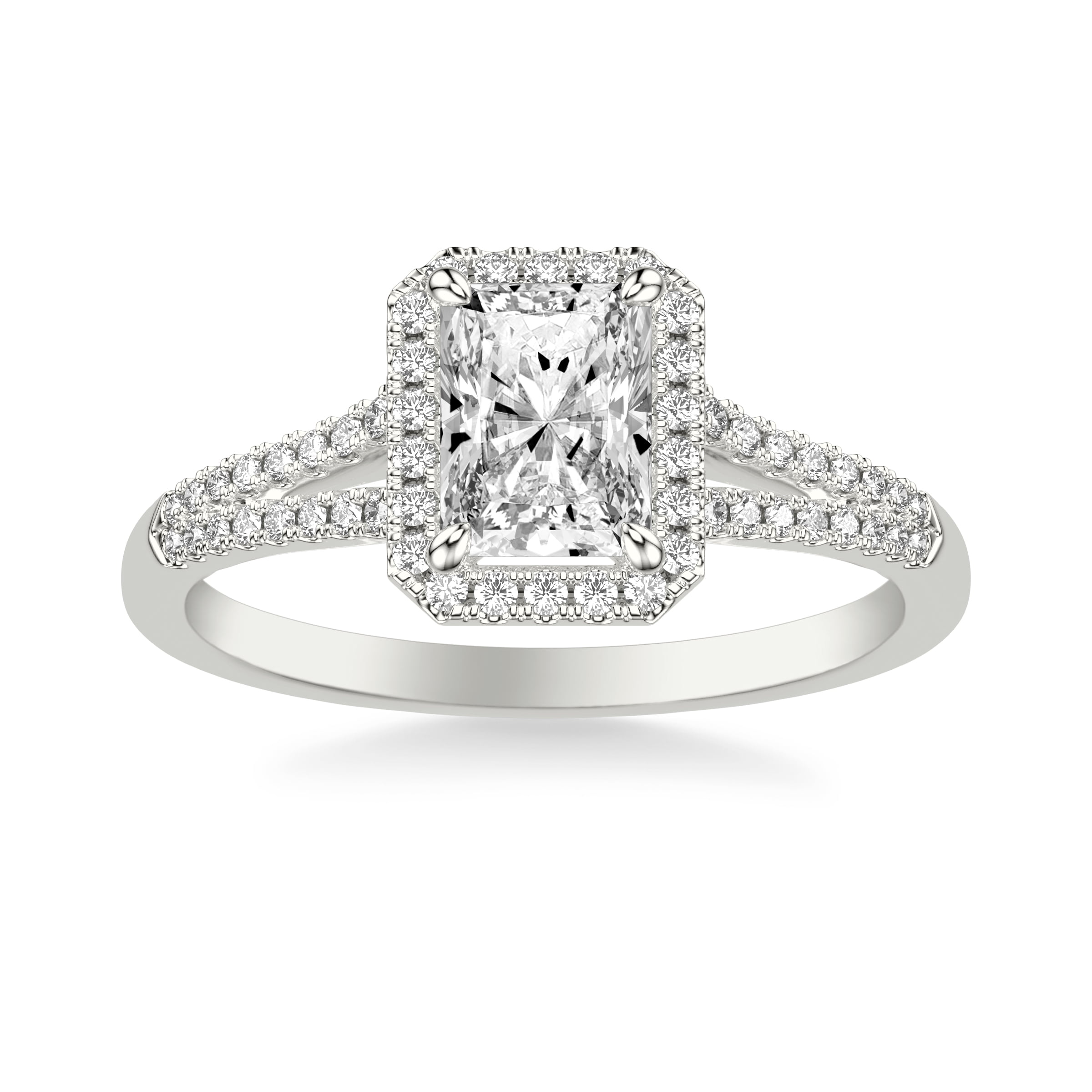 Silvago Jewelry 1.92 Ct Radiant Cut Moissanite Engagement Ring ...