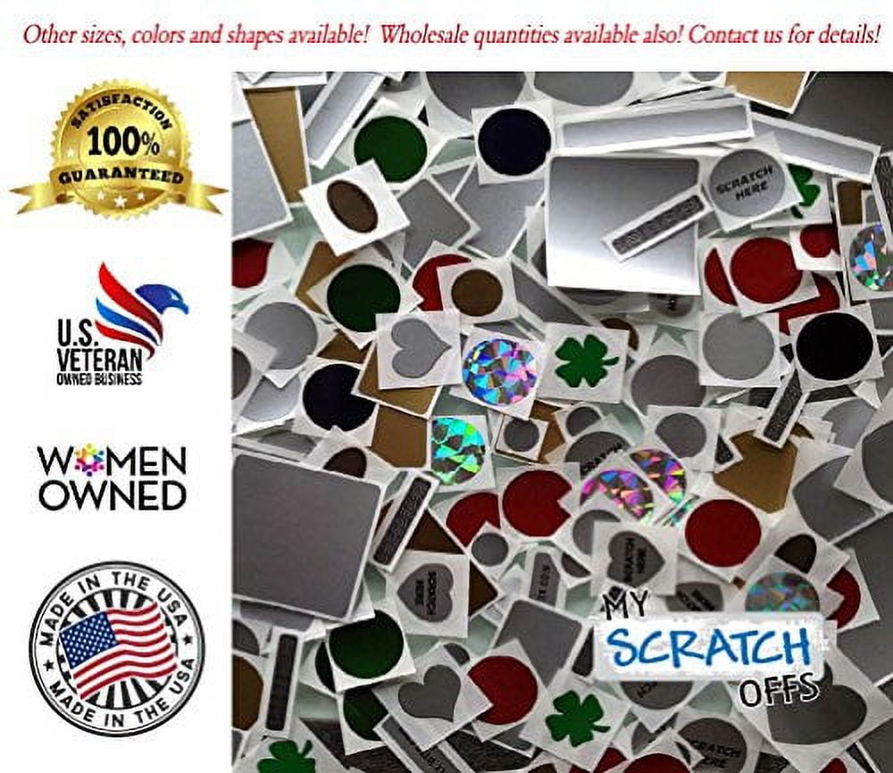 Silver 1.5” Heart- Die Cut - Scratch Off Labels – Qty. Pack of 100 – My ...