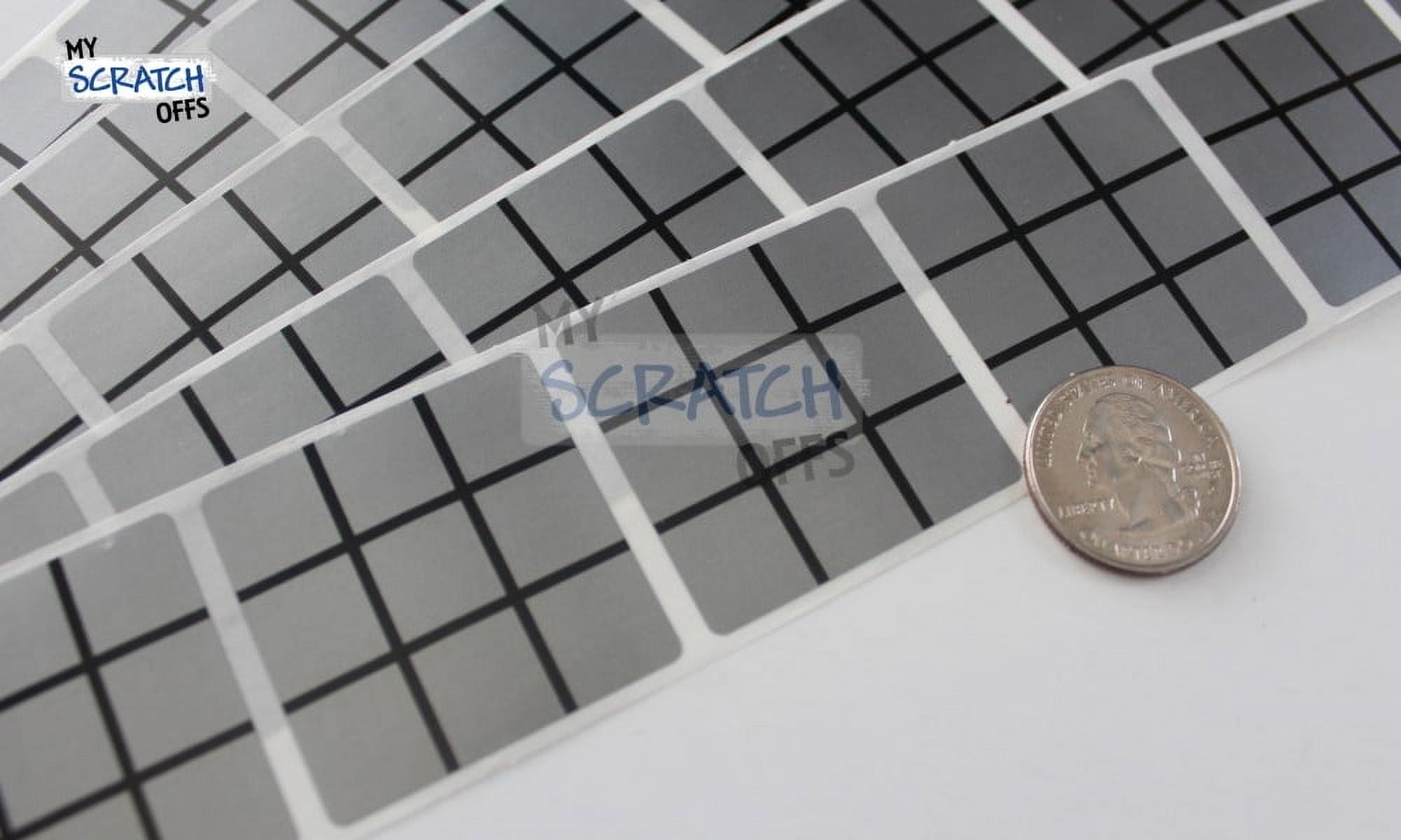My Scratch Offs 1.50" Silver Square Grid Scratch-off Sticker Labels ...