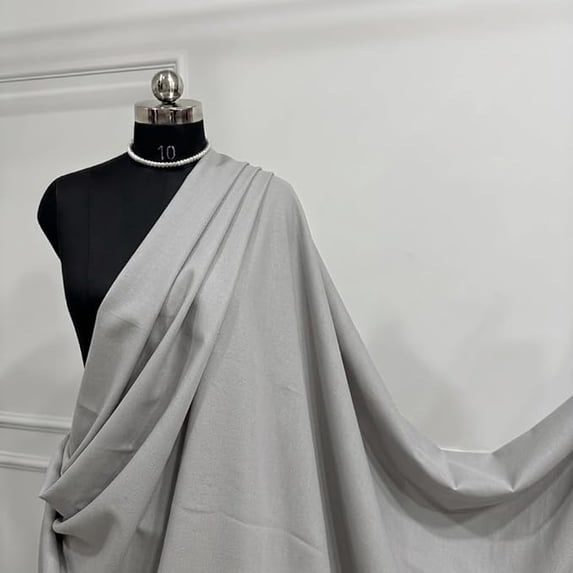 Silver 100% Polyester Poplin Fabric by the Yard, 60 Inch Wide Wrinkle ...