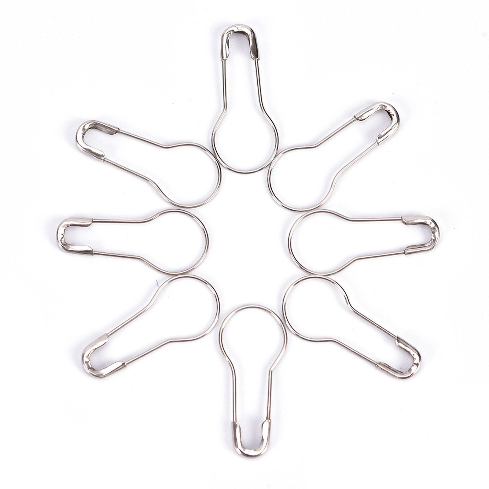 (Silver) 100Pcs Pins Calabash Bulb Gourd Shape Metal Clips Knitting ...