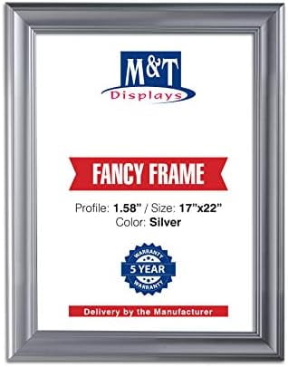 Silver 17x22 Picture Frame Made of 1.58 inches Aluminum Profile Front ...
