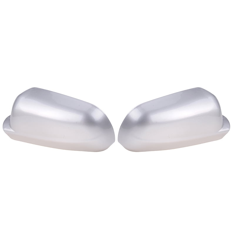 Silver 1Pair-Side Wing Rearview Mirror Cover Decor Cap Car Exterior ...