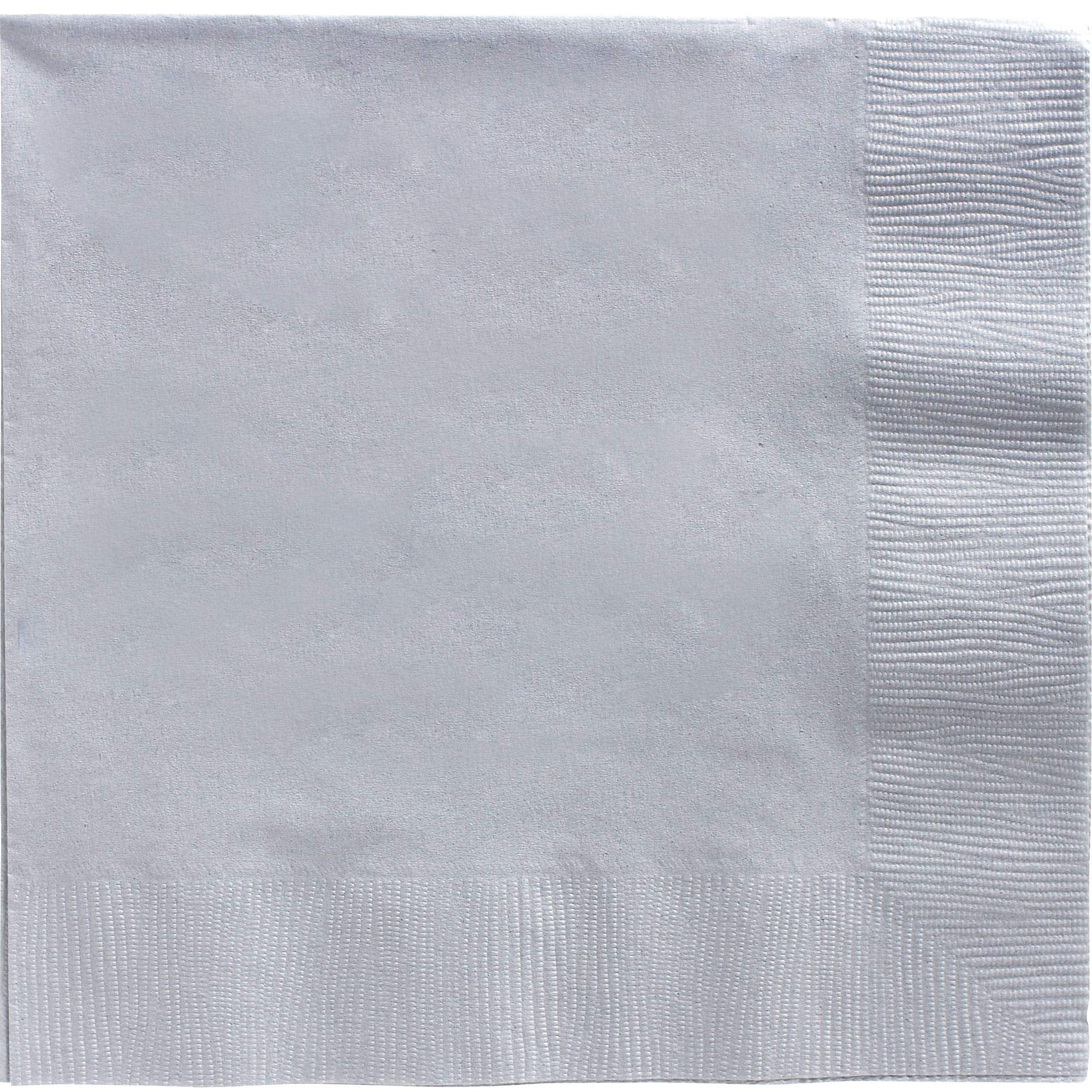 Silver 2-Ply Paper Dinner Napkin Big Party Pack, 50 Ct. - Walmart ...