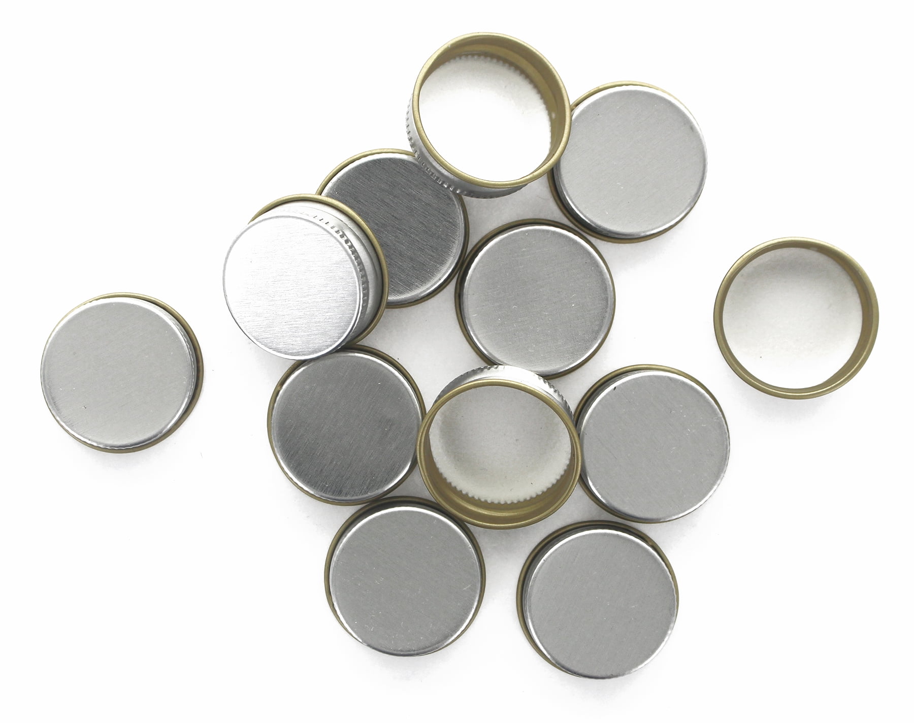 Silver 28mm Metal Screw Caps, 12ct - Walmart.com