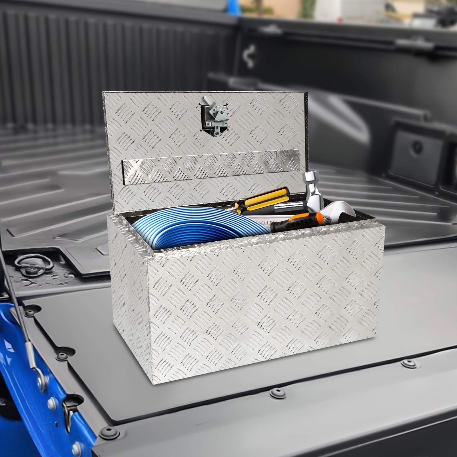 Silver 30 Inch Heavy Duty Aluminum Tool Underbody Box, Waterproof ...
