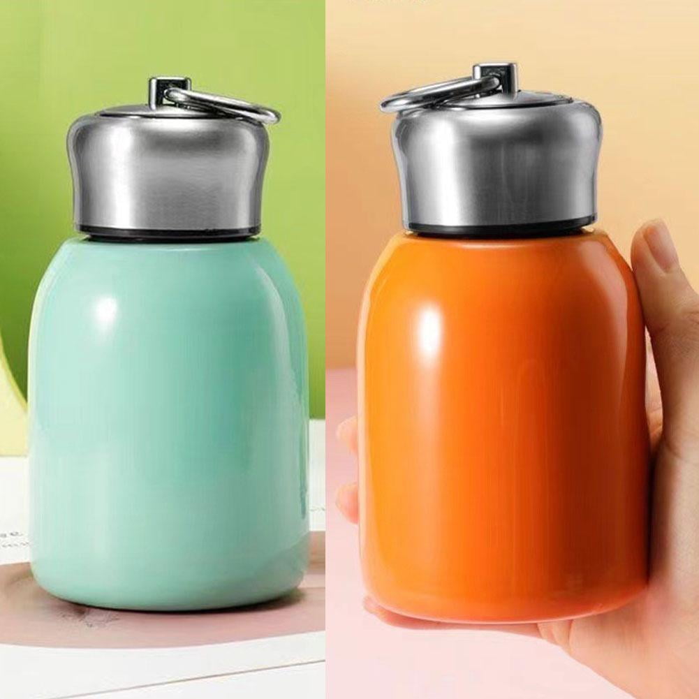 Silver 304 Stainless Steel Small Thermos Cup Small Fat Cute Water Cup ...