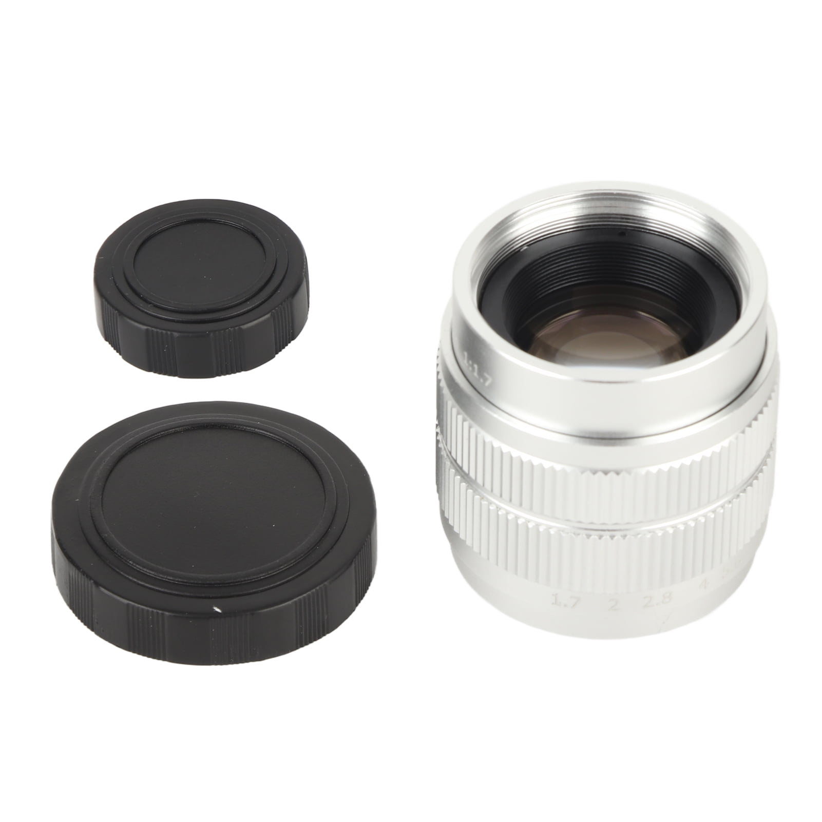 Silver 35mm F1.7 C Mount TV Film Fixed Focus Mirrorless Camera Lens ...