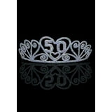 Silver 50 Sparkle Tiara - Walmart.com