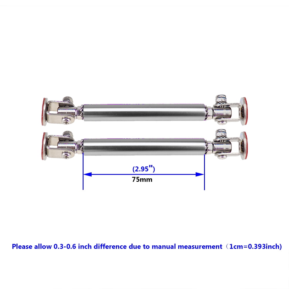 Silver-75mm-Adjustable Car Splitter Bar Kit, Racing Splitter Bars ...