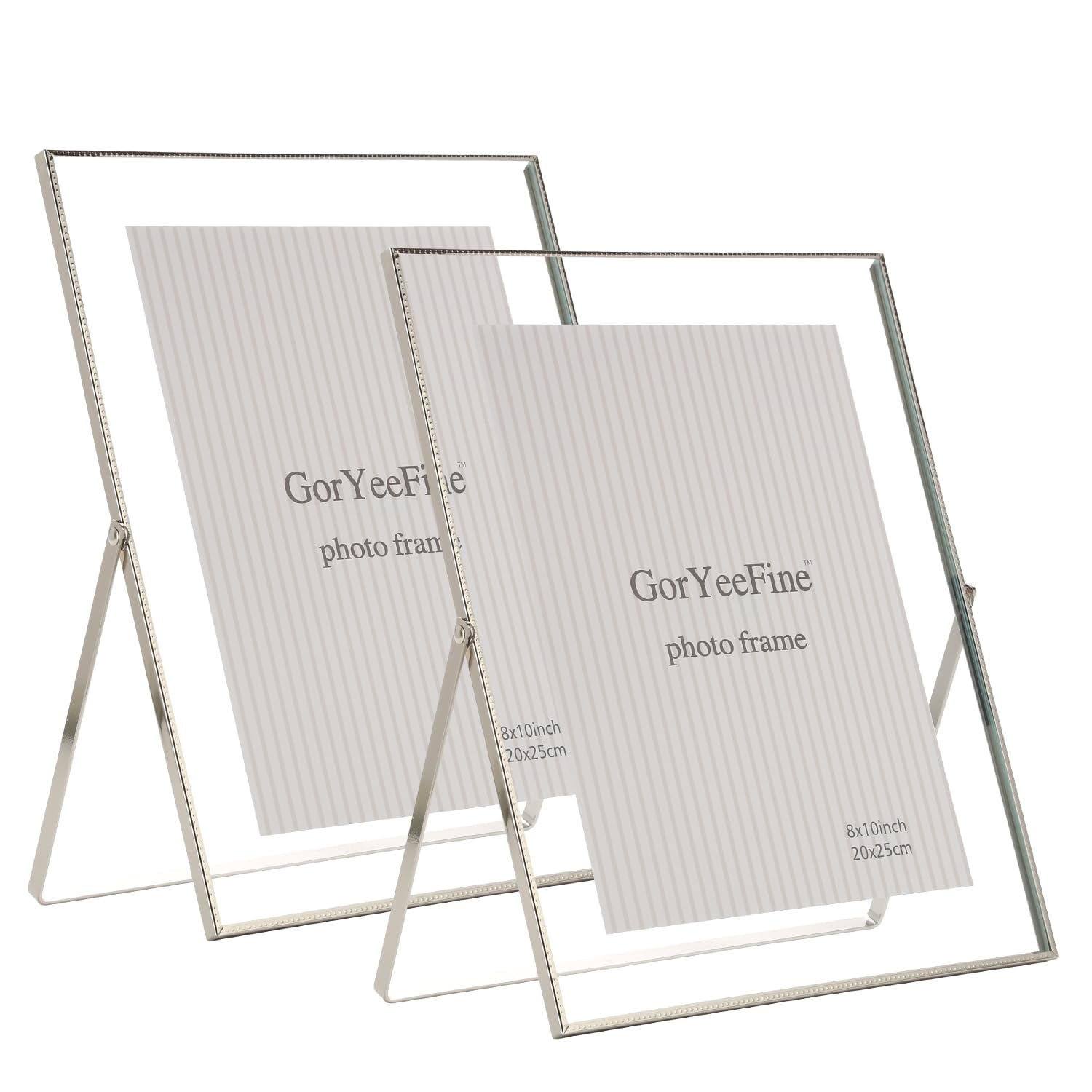 Silver 8x10'' Floating Frame Set of 2, For Photo Sizes ( 4x6'' 5x7 ...