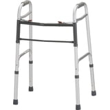 Silver Adult Standard Folding Walker - X-Small with 5 Inch Wheels - 1 ...