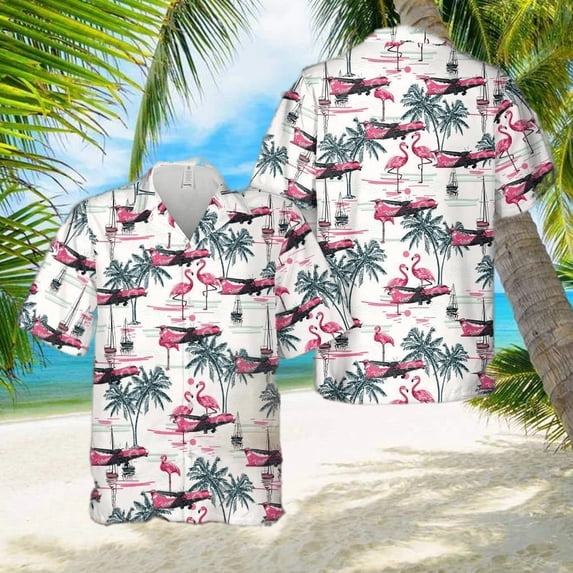 Silver Airways Atr 42 600 Hawaiian Shirt - Walmart.com