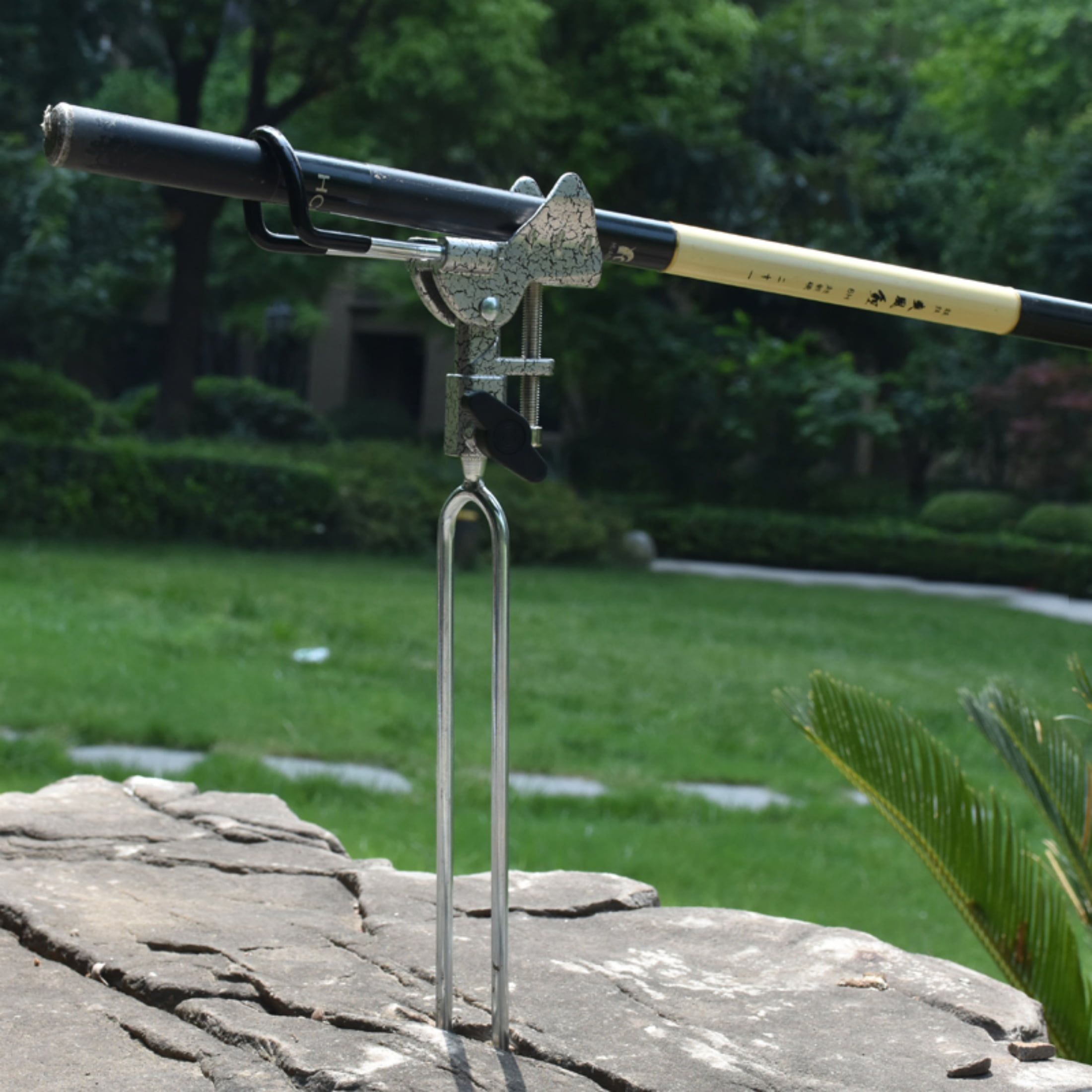 Silver All-Metal Hand and Sea Rod Holder - Fully Adjustable Angle and ...