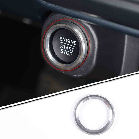 Silver Alloy Ignition Start Stop Button Cover Ring for Ford for ...