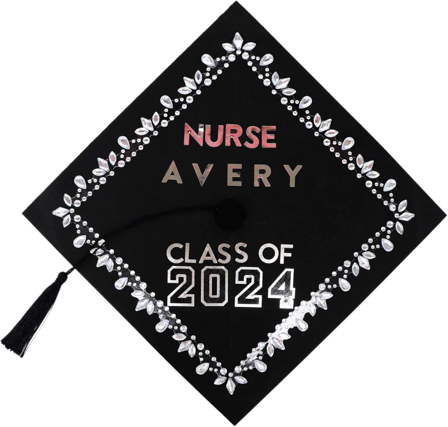 Silver Alphabet Graduation Cap Stickers By ™-Graduation Gifts & Décor ...
