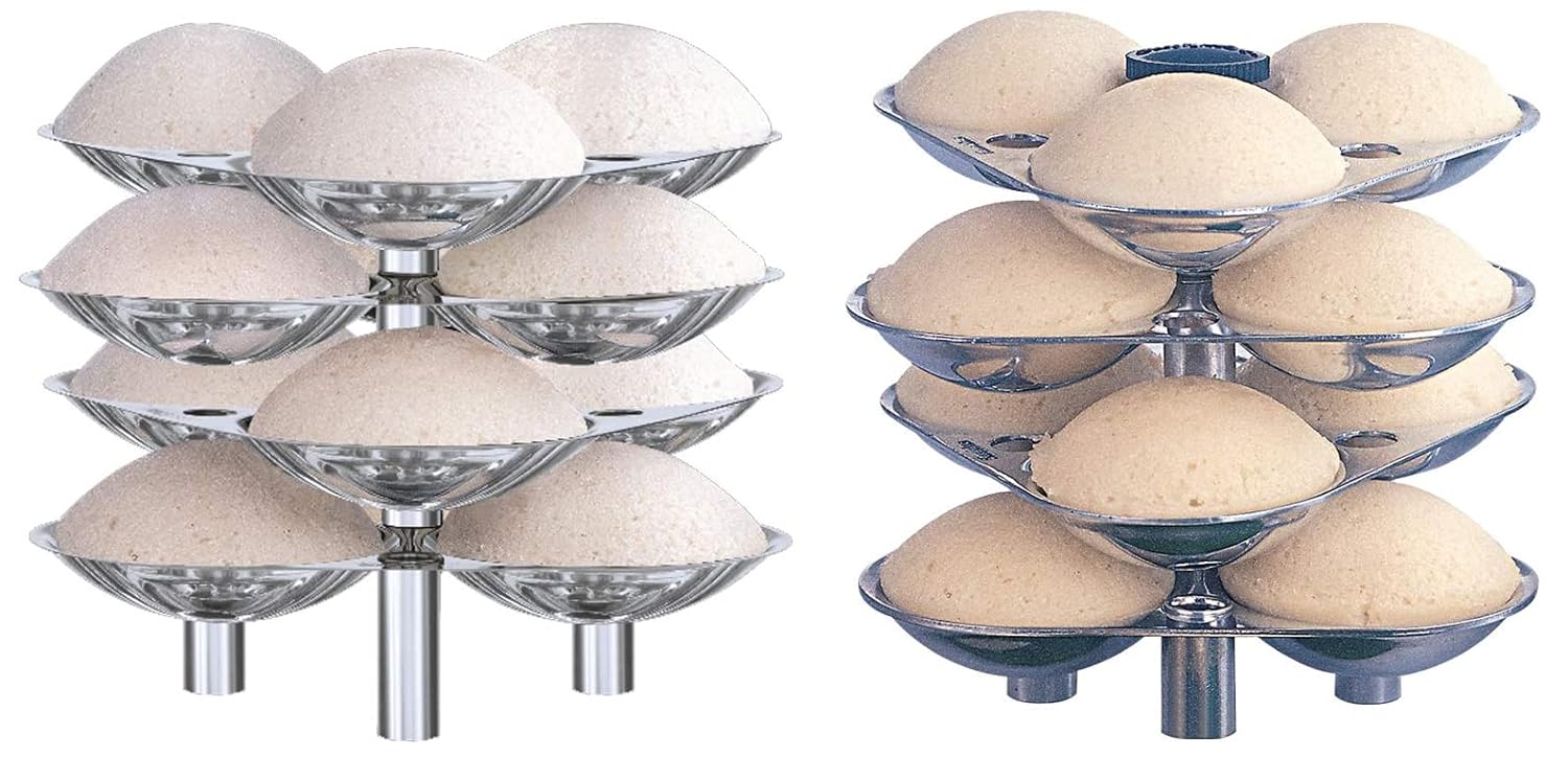 Silver Aluminium Idli Stand For Pressure Cooker 5 Liters - Make 12 ...