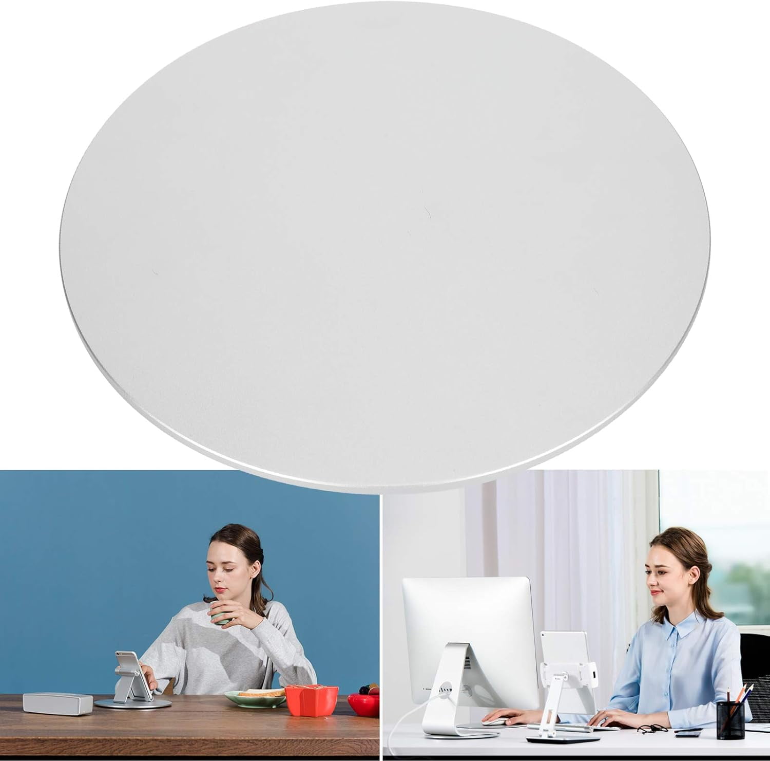 Silver Aluminum Alloy Computer Screen Monitor Turntable Stand ...